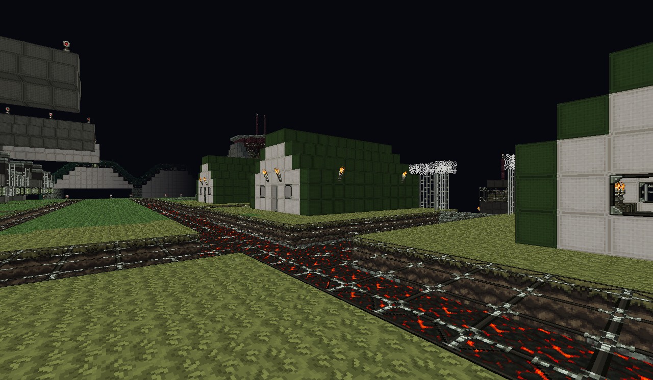 Military Base w/ submarine,plane,tank,missile and truck Minecraft Map