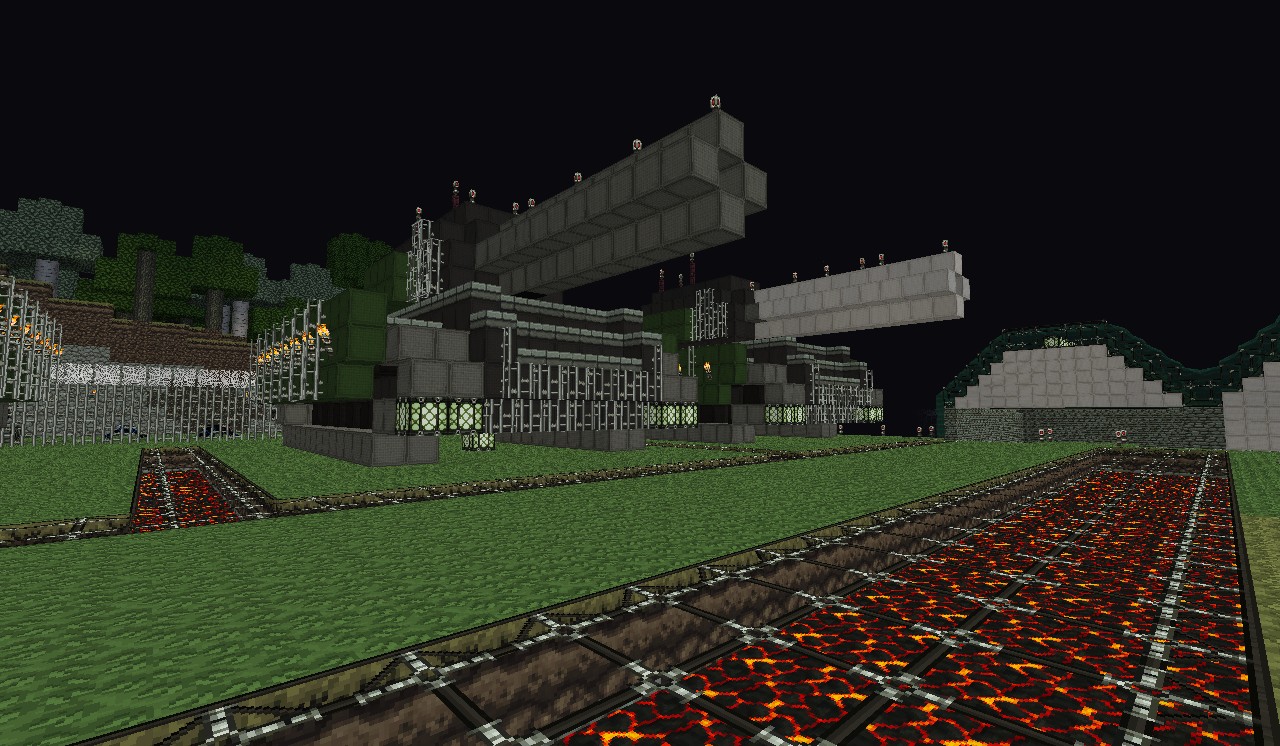 Military Base w/ submarine,plane,tank,missile and truck Minecraft Map