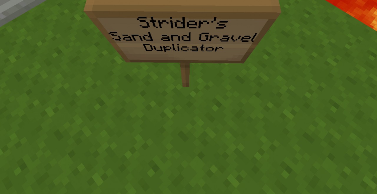 Strider's Sand/Gravel Duplicator Minecraft Map