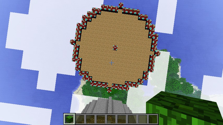 the floating platforms Minecraft Project