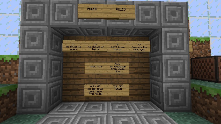 MC DOME SURVIVAL {NEW custom survival map} Minecraft Map