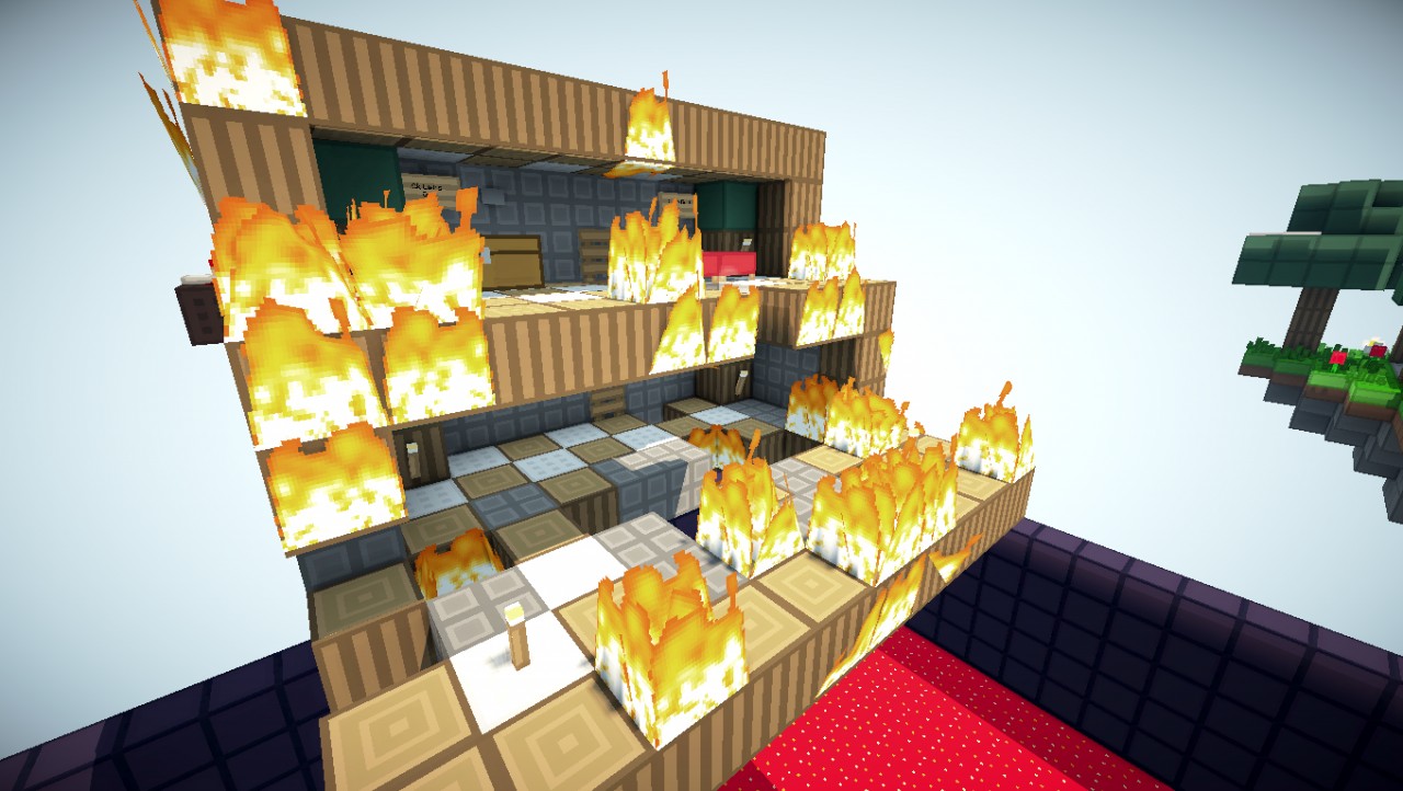 MiniGame - Survive in the Fire Minecraft Map