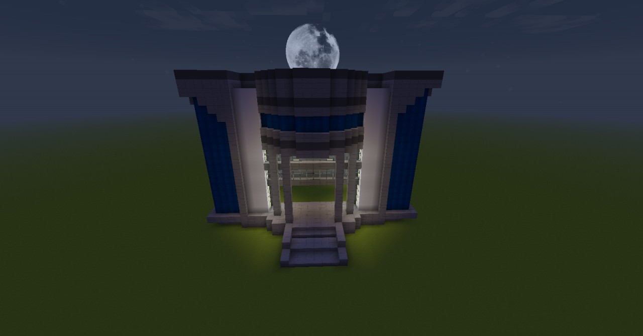 blue building Minecraft Map