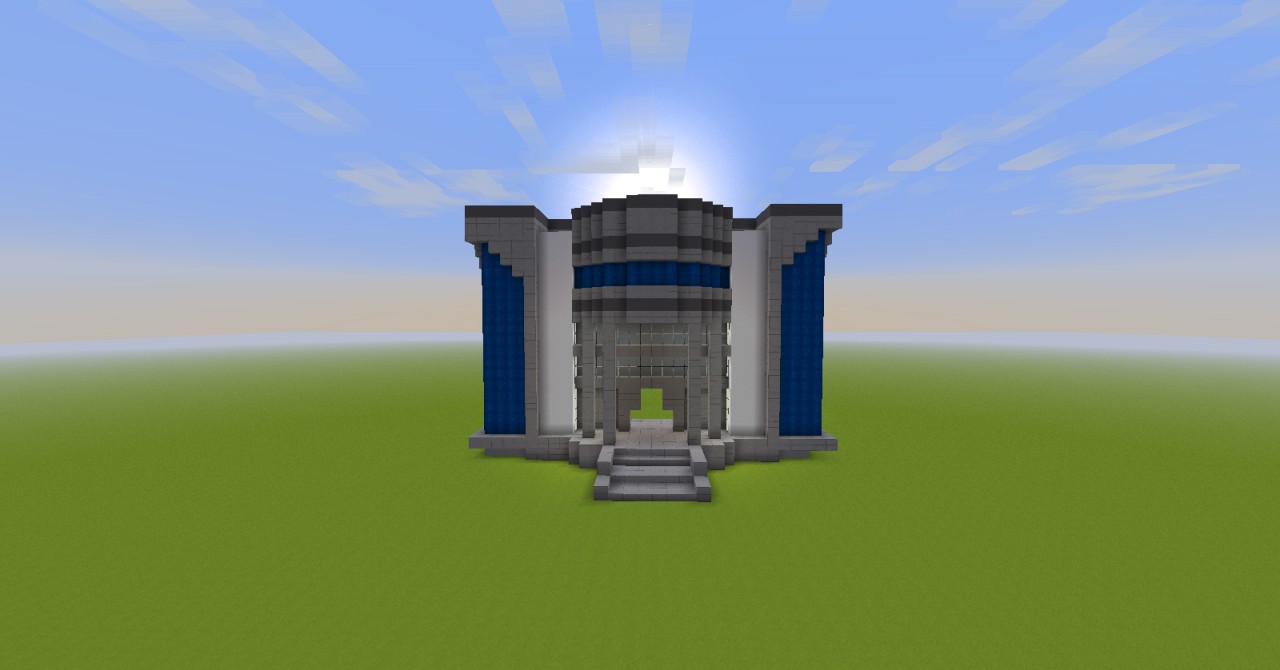 blue building Minecraft Map