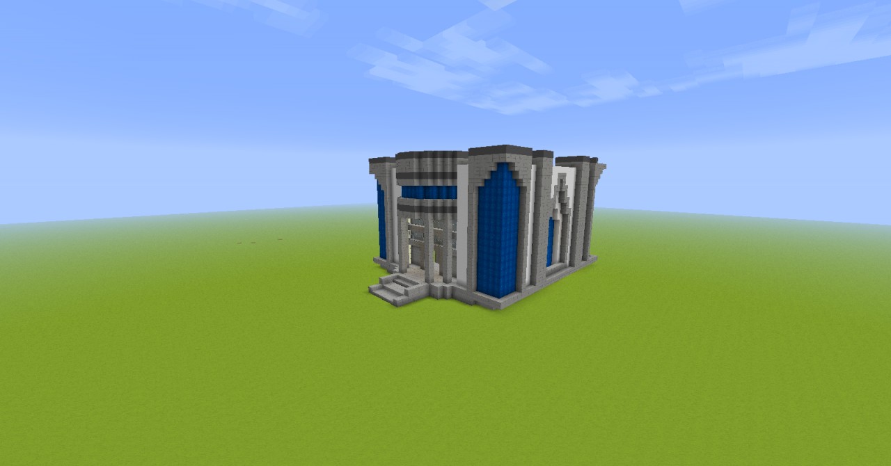 blue building Minecraft Map