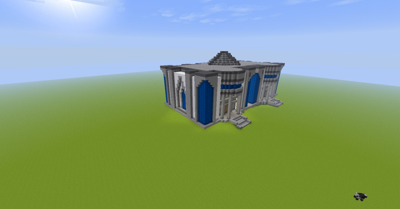 blue building Minecraft Map