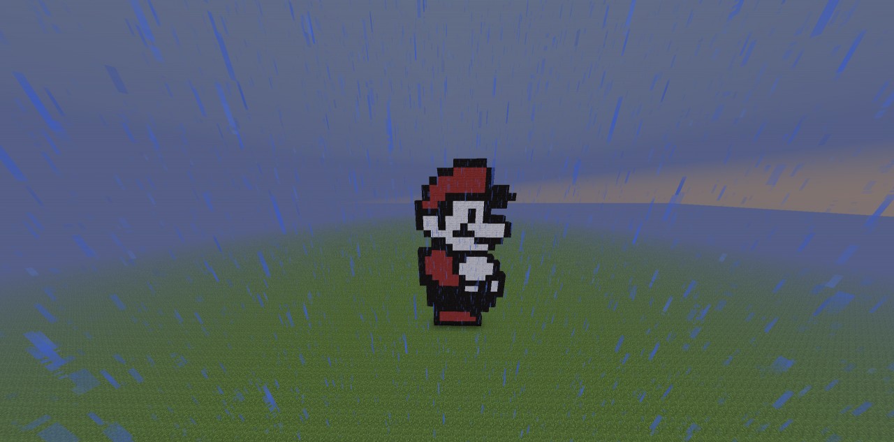 Mario pixel art Minecraft Map