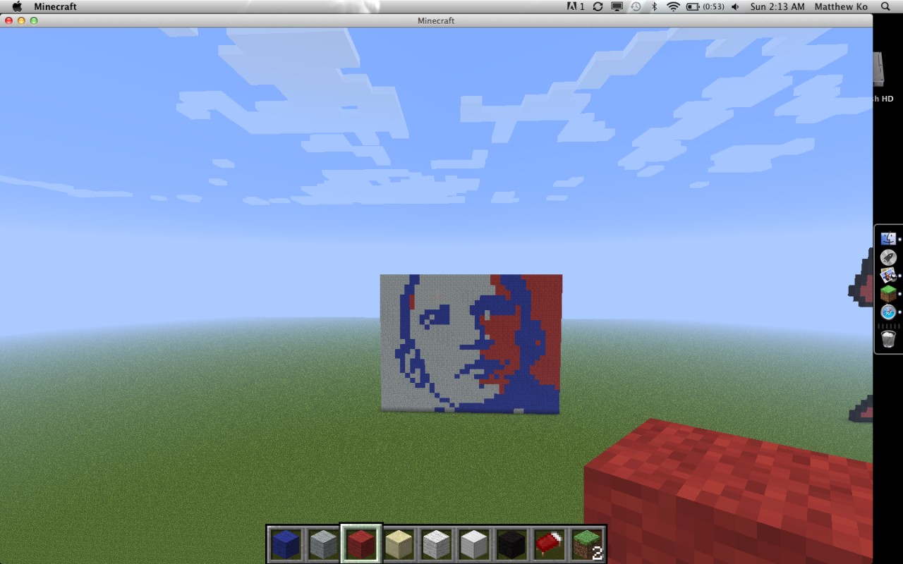 Obama pixel art Minecraft Project
