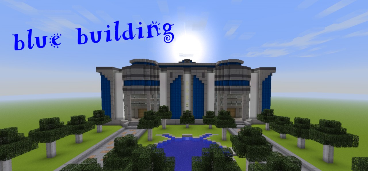 blue building Minecraft Map