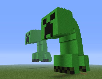 Massive flying creeper / winged creeper Minecraft Map
