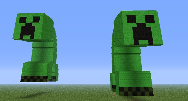 Massive flying creeper / winged creeper Minecraft Map