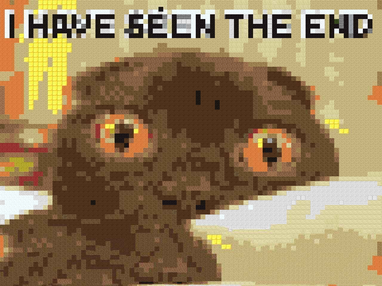 I Have Seen The End Pixel Art Minecraft Map