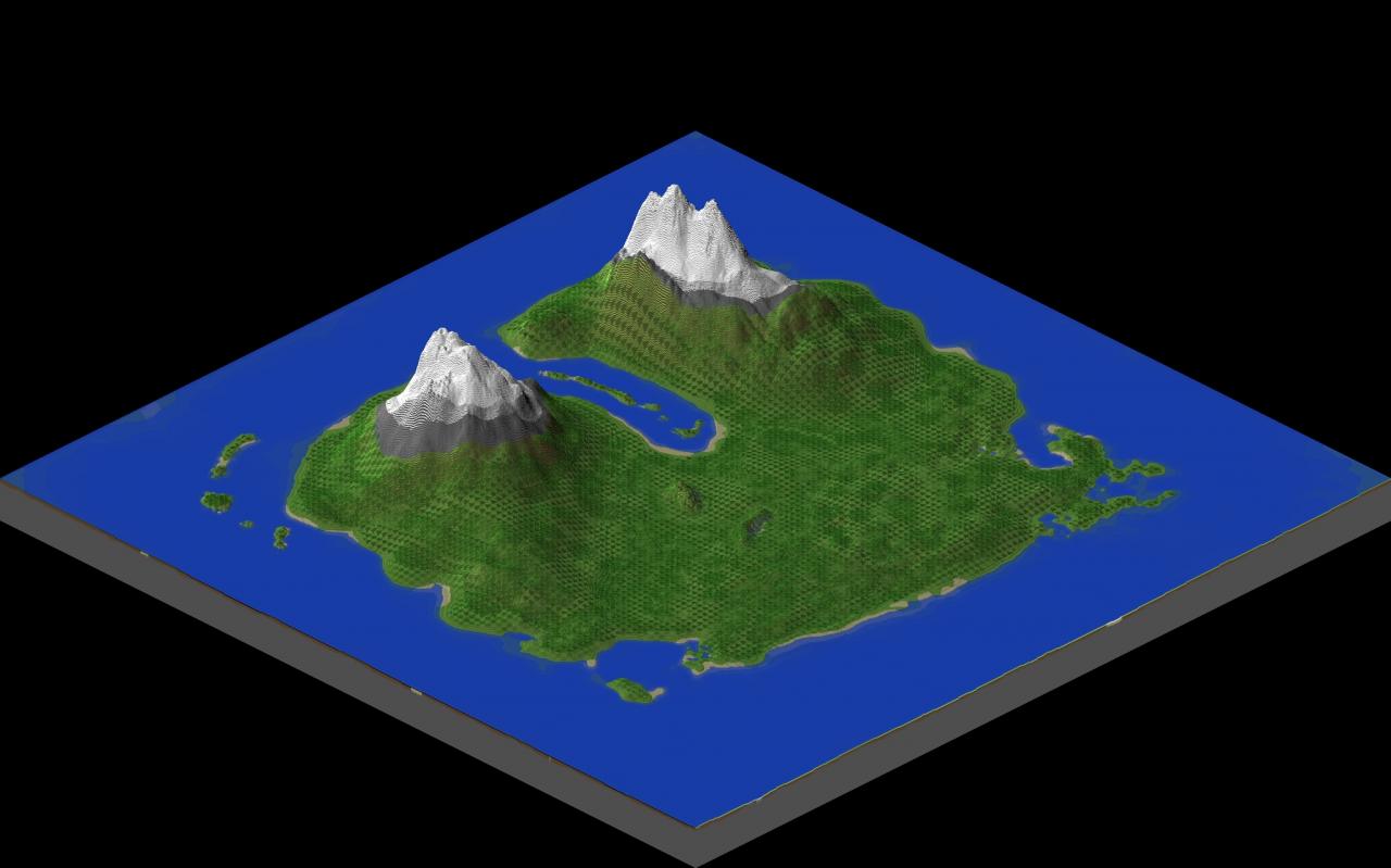 Custom Terrain - With Enormous Mountains Minecraft Map