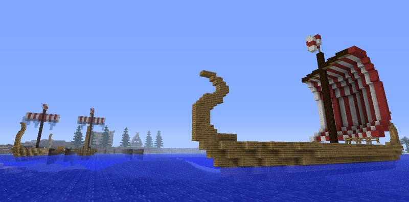 Viking town on an island Minecraft Map