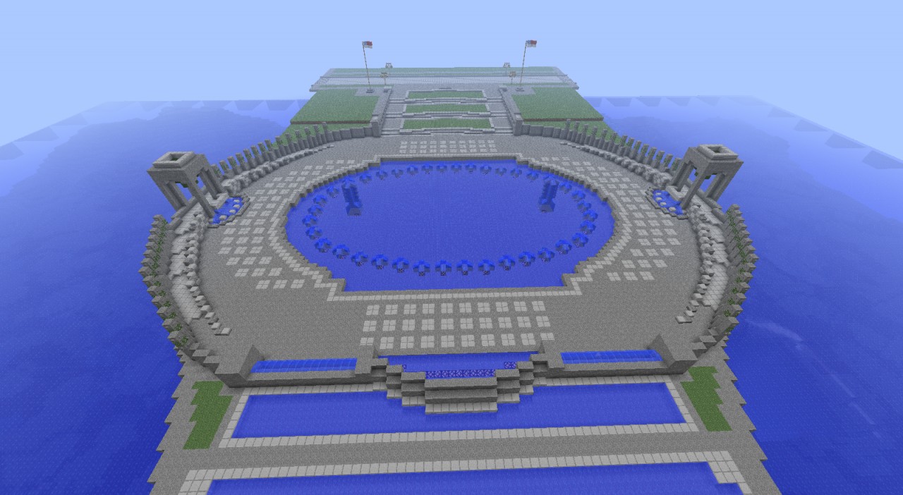 World War II Memorial, D.C., 1:1 Scale Minecraft Map