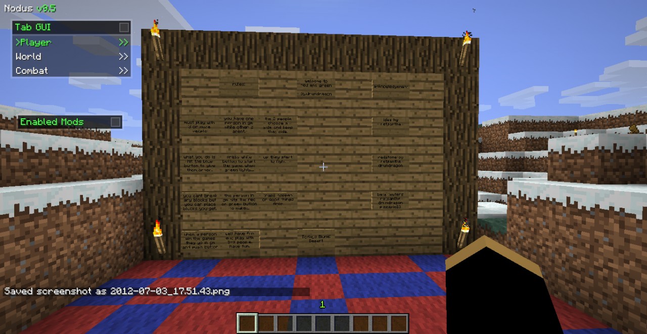 Green And Red Minecraft Map