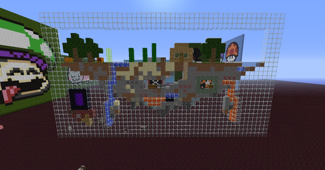 pixel art Minecraft Map
