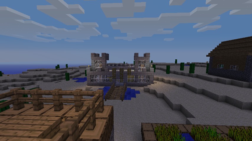 survival-my castle WITH NPC VILLAGE Minecraft Map