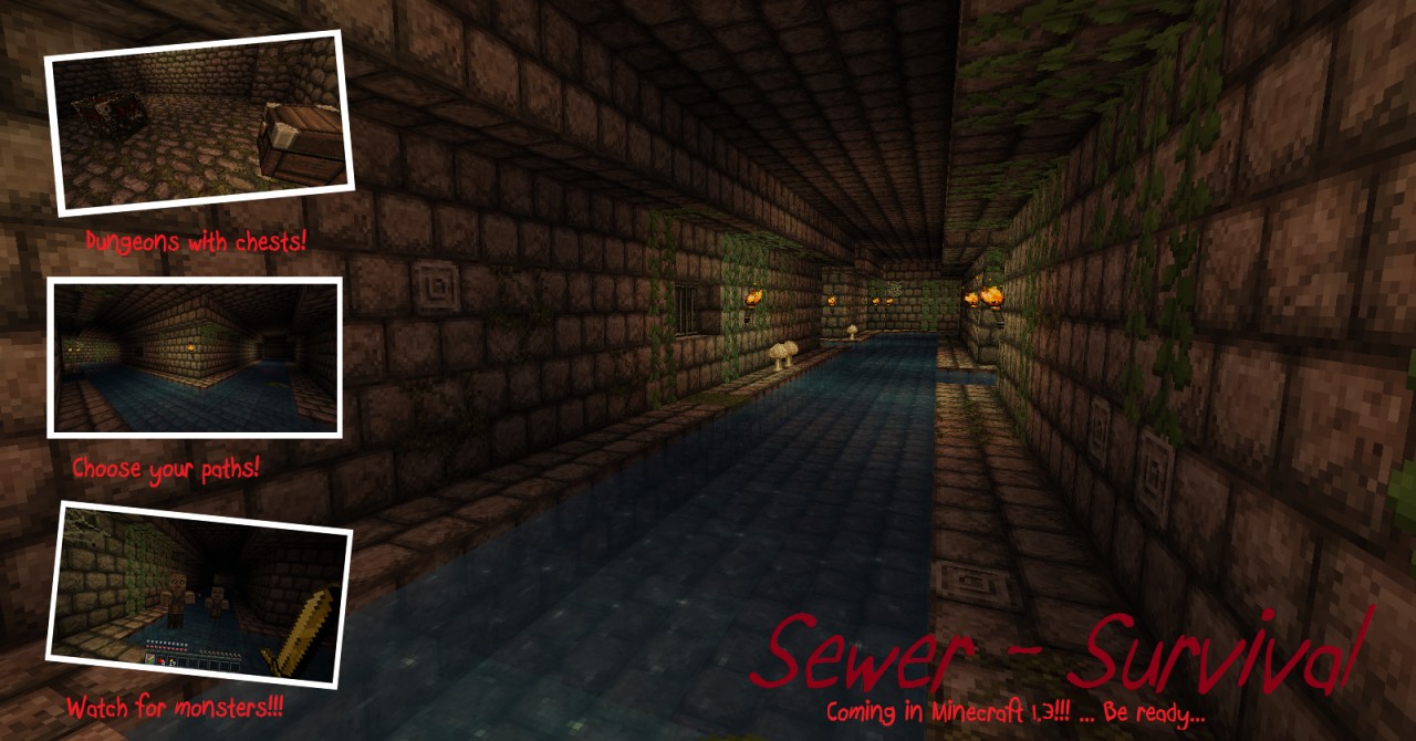 Sewer Survival Minecraft Map