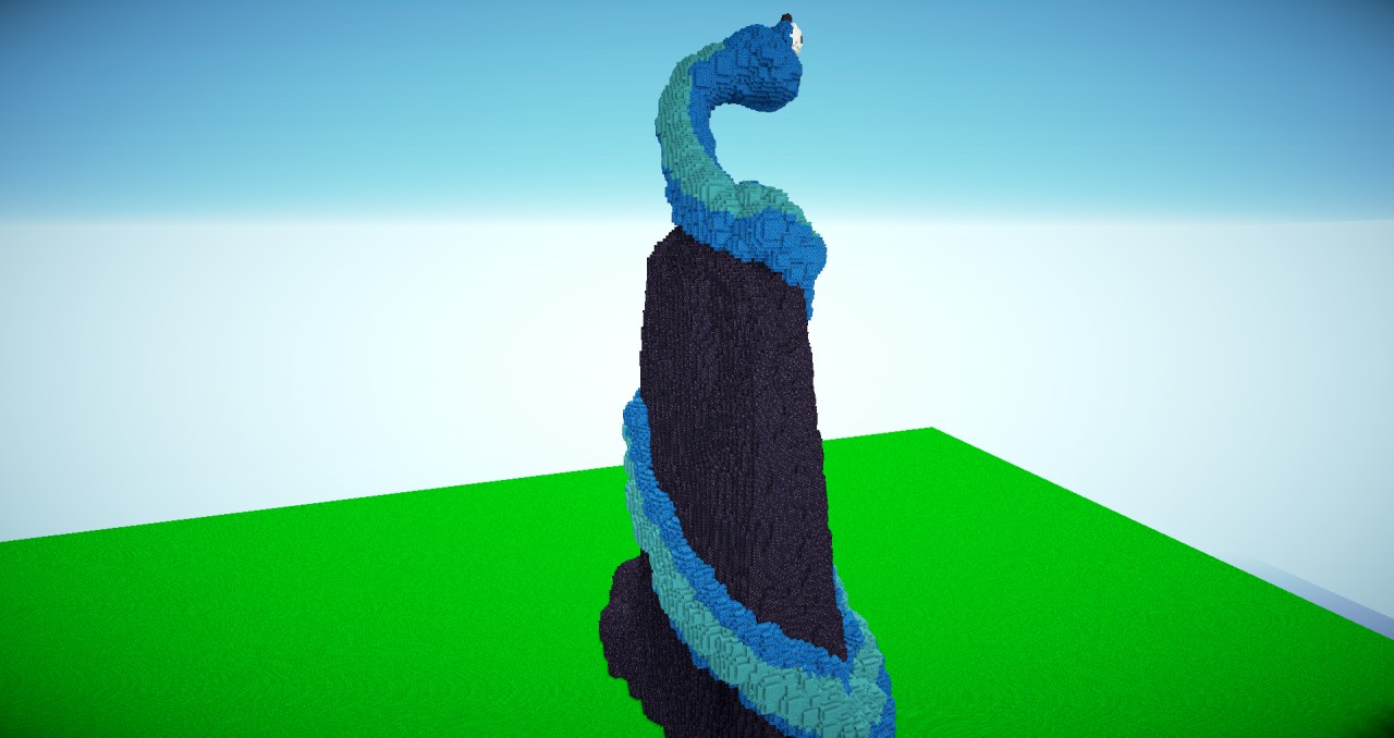 Giant Blue Worm Minecraft Map