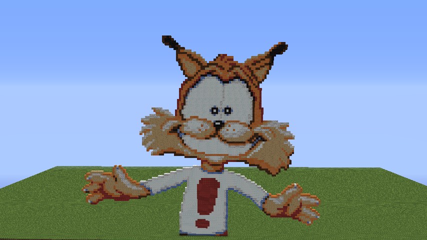Bubsy Pixel Art Minecraft Map
