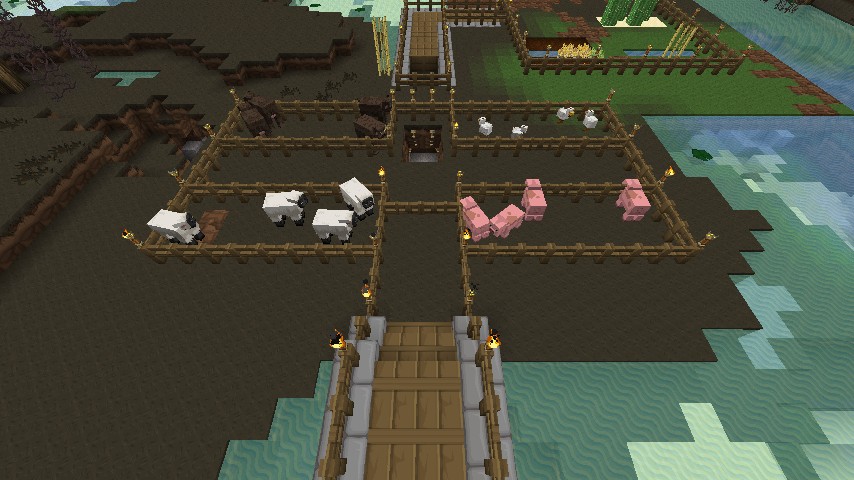 Big house and farms Minecraft Map