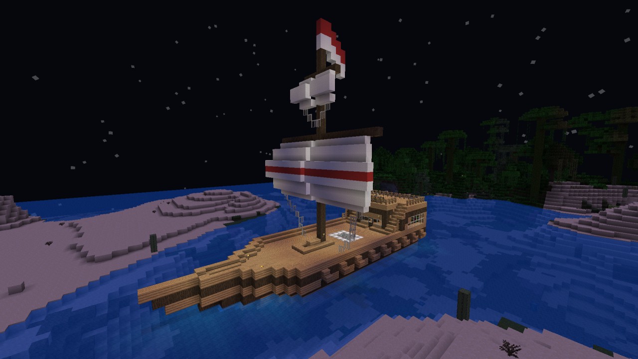 Large Pirate ship w. three decks & realistic scale Minecraft Map