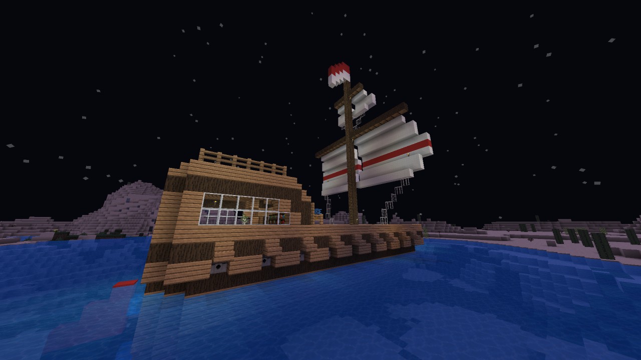 Large Pirate ship w. three decks & realistic scale Minecraft Map