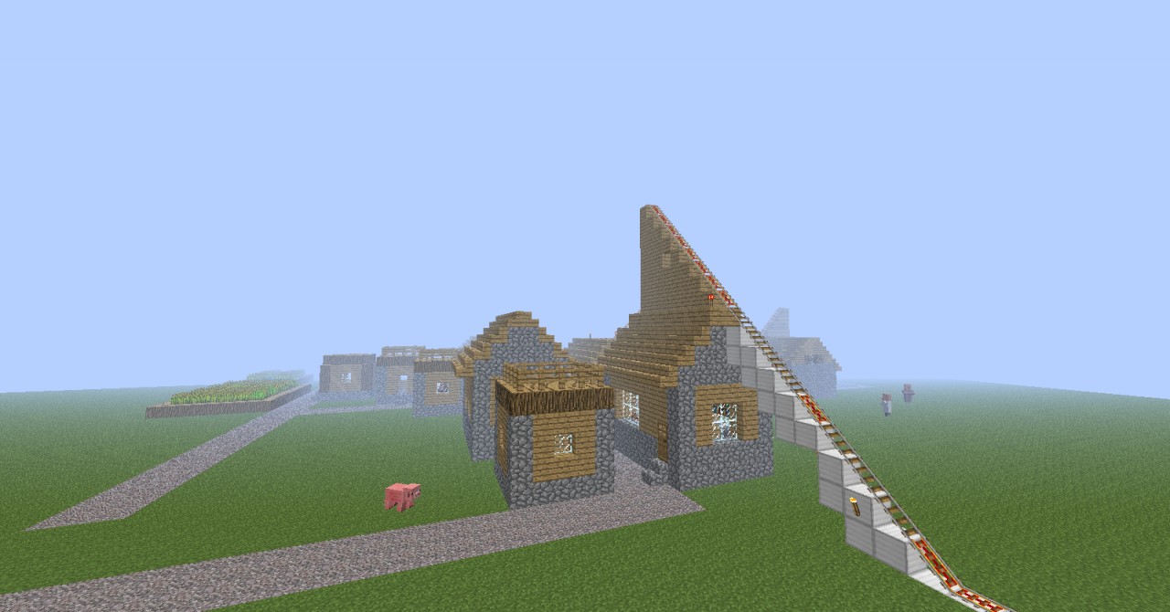 Village Roller Coaster Minecraft Map
