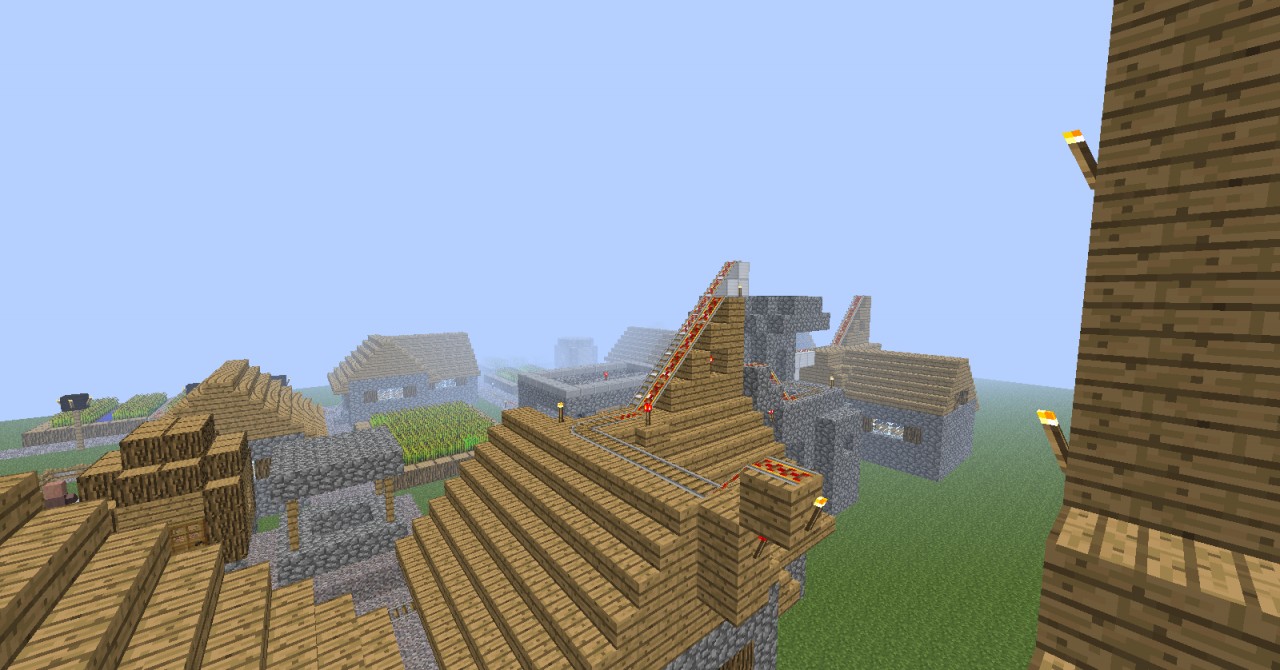Village Roller Coaster Minecraft Map