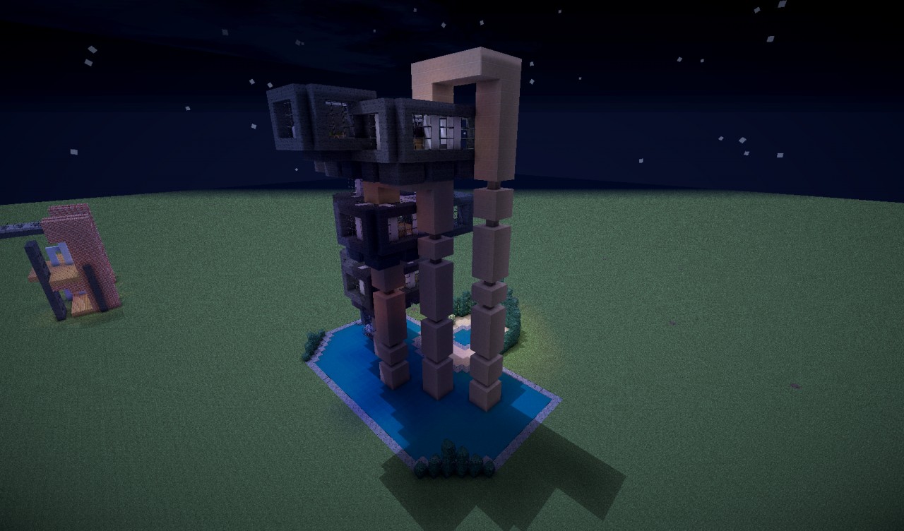 Modern stilted house Minecraft Map