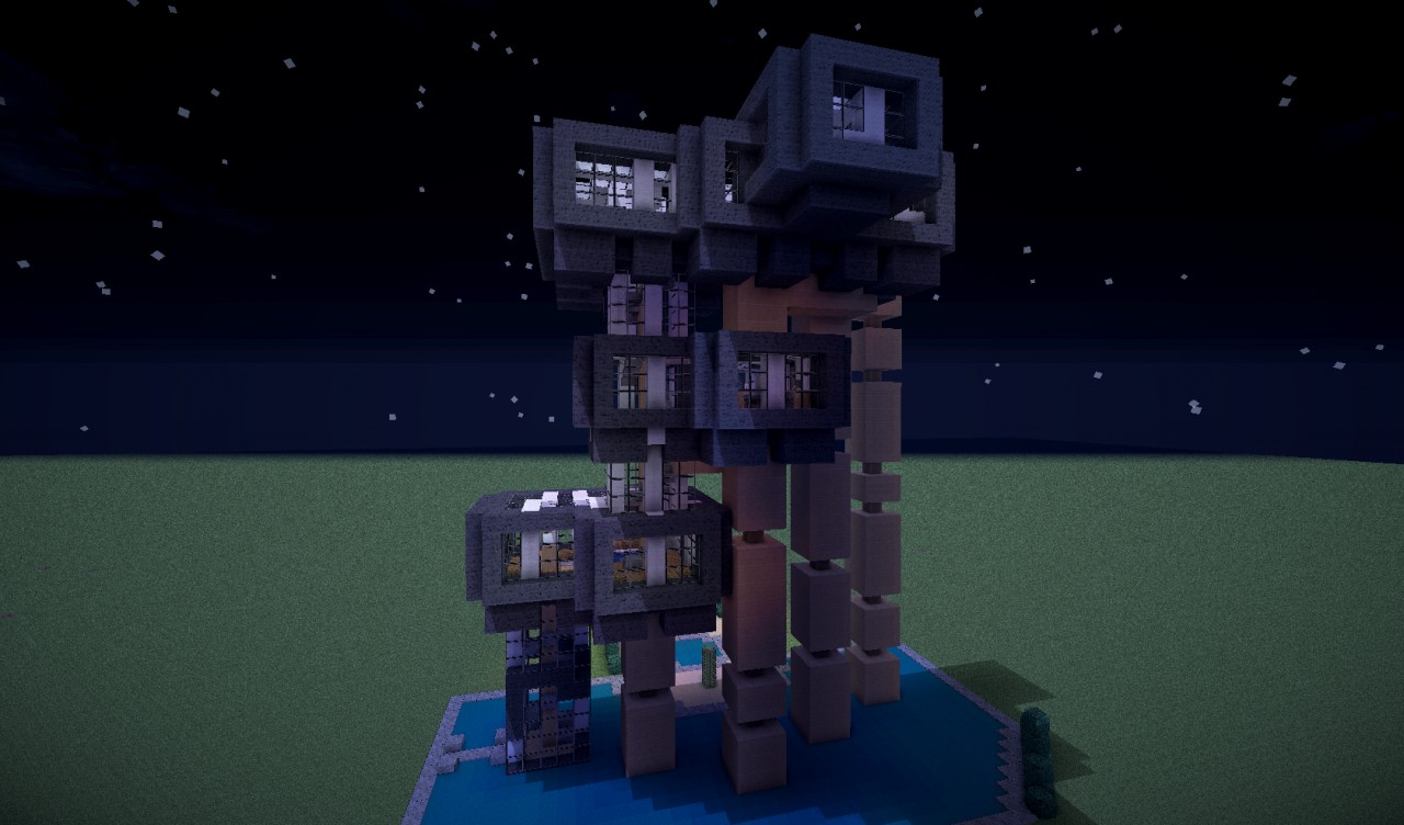 Modern stilted house Minecraft Map