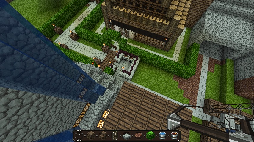 Modern House w/ Huge Pillar/ Walkway THE UPDATE Minecraft Map