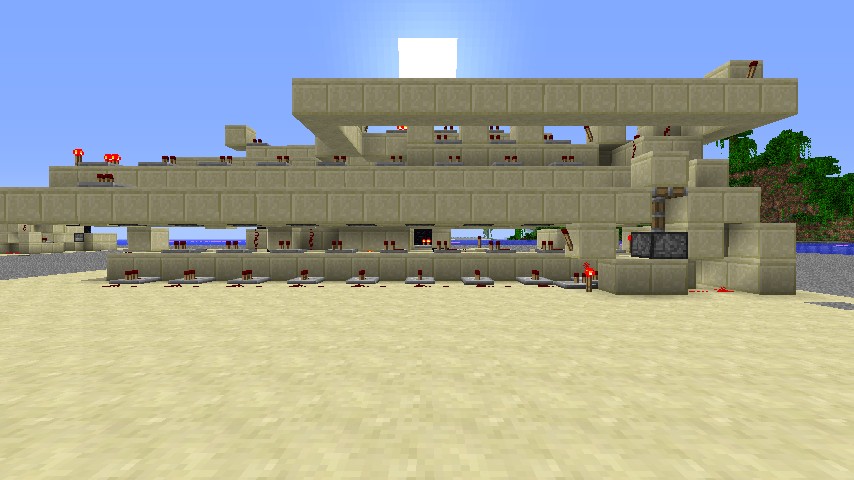 Compact 9 digit Coded lock V2 - Consequence system Minecraft Map