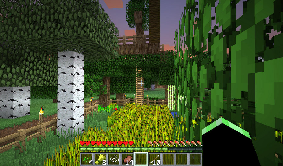 Lake house with farm Minecraft Map