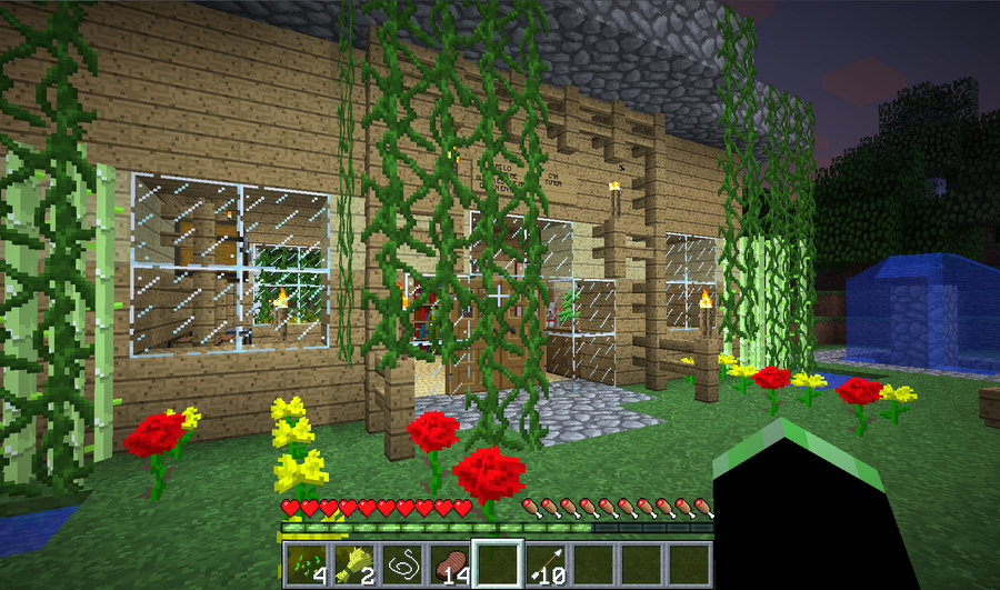 Lake house with farm Minecraft Map