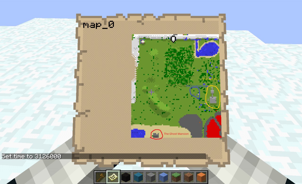 Ps3 With Tv and 3 other Buildings Minecraft Map