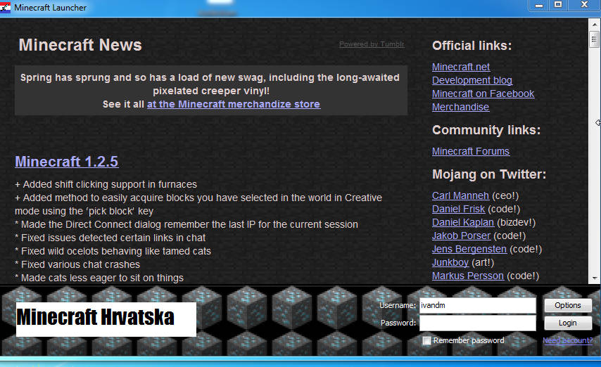 Minecraft Hrvatski launcher Minecraft Map