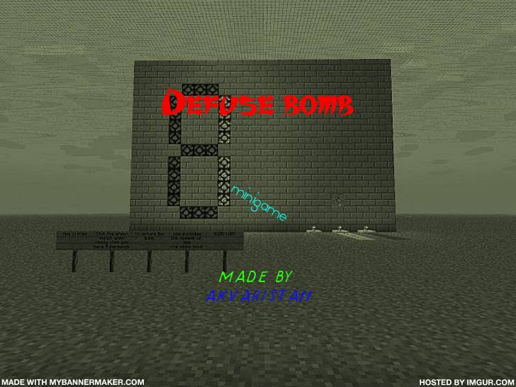 defuse the bomb minigame Minecraft Map