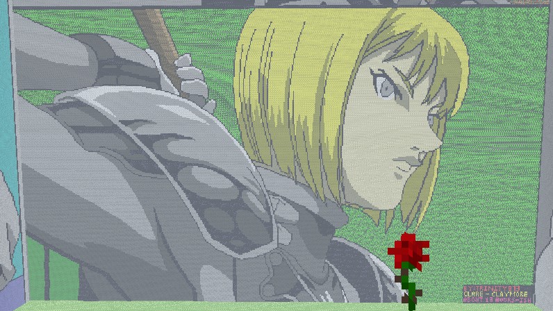 minecraft pixelart - Clare from claymore Minecraft Map