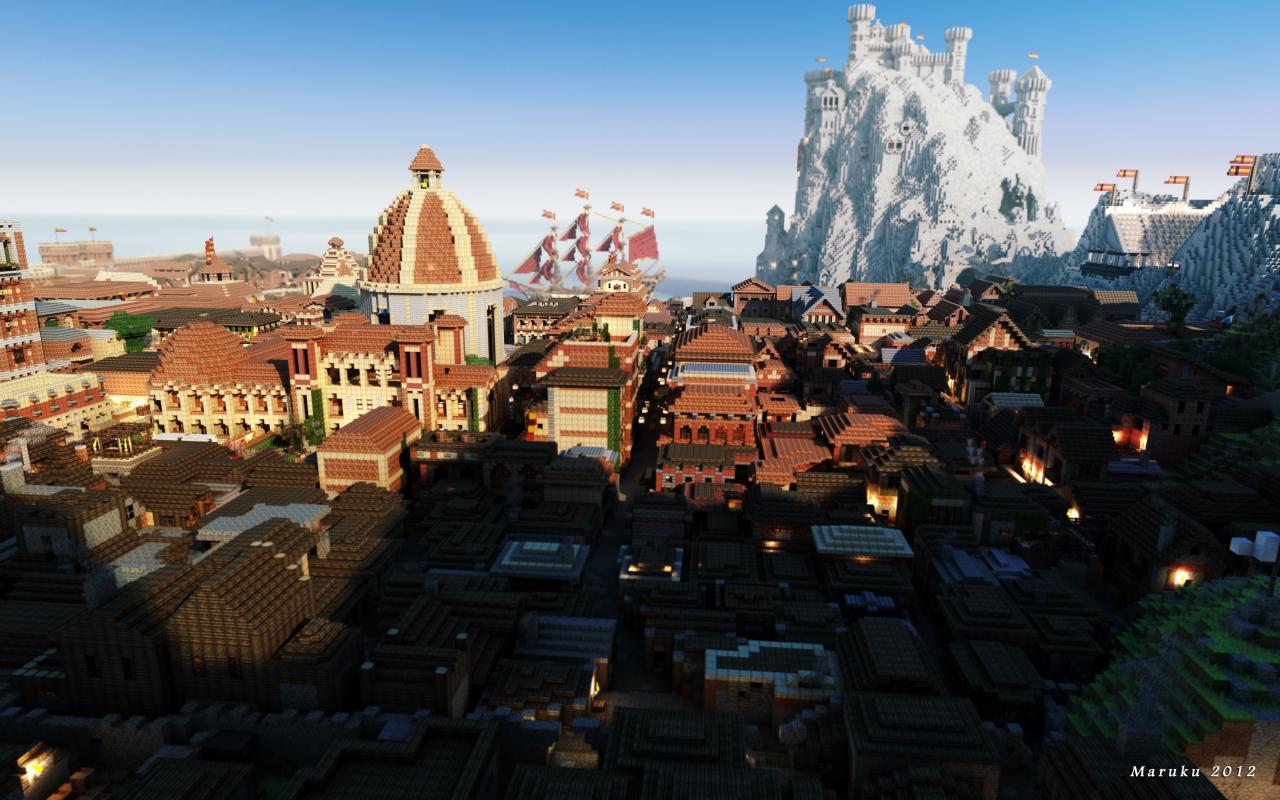 Showcase: Lannisport - Wallpaper- Timelapse Minecraft Map