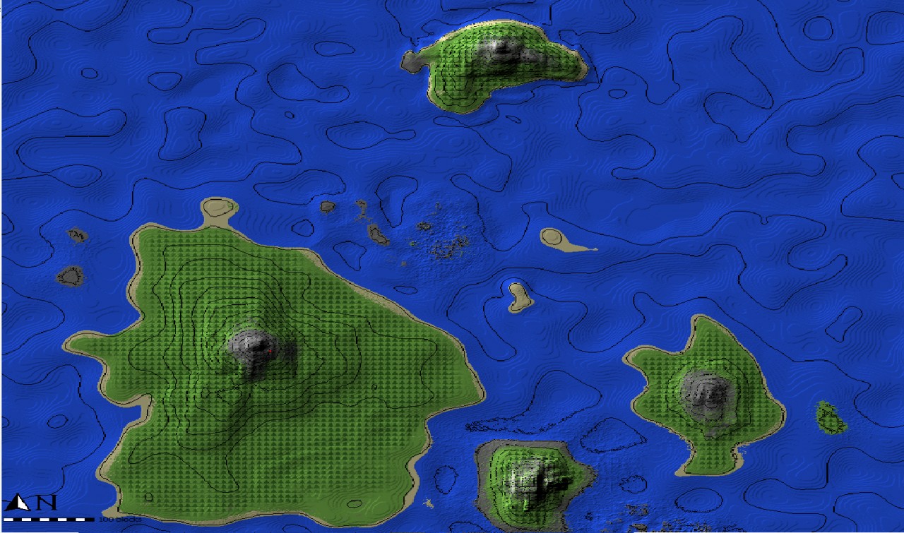Pacific Islands, Made on World Painter Minecraft Map