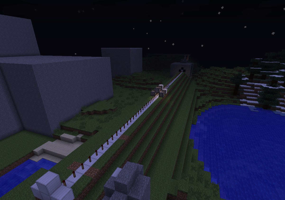 piston monorail Minecraft Map