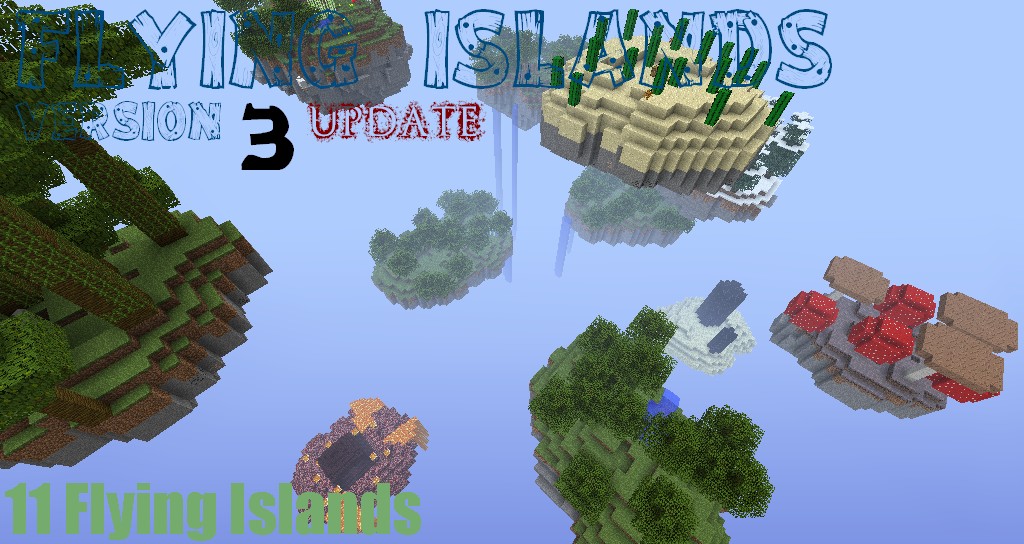 Flying Islands (version 3) 11 Islands Minecraft Map