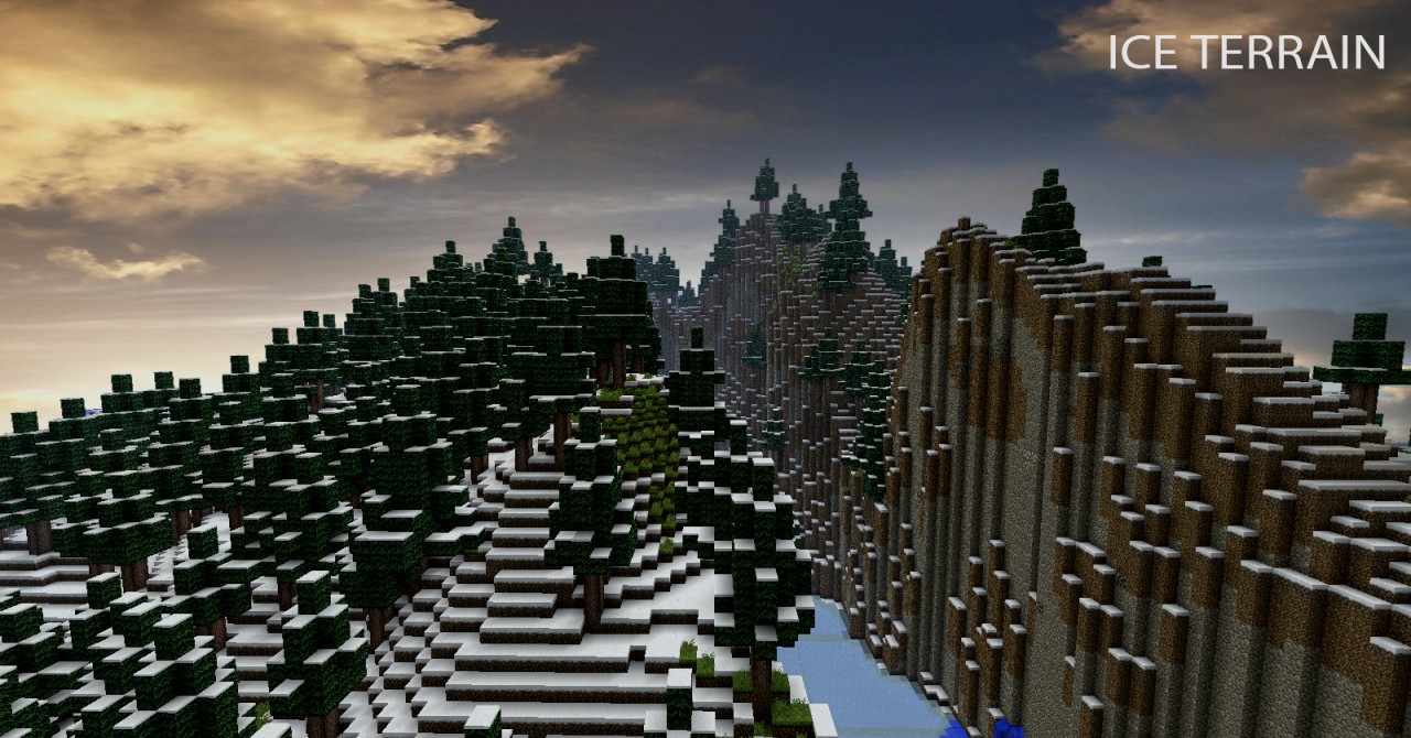 Ice Terrain Island Minecraft Map