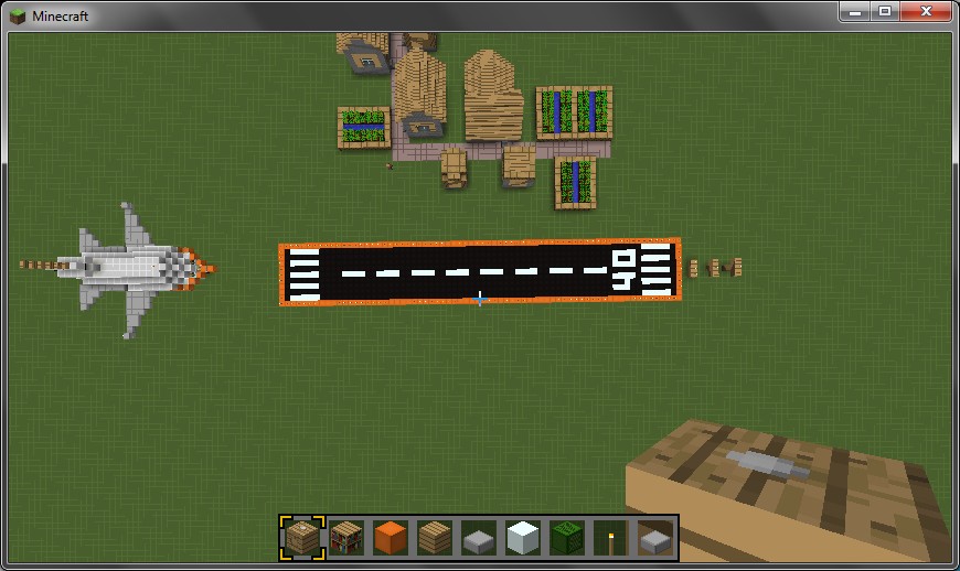 Plane & Runway for Zeppelin mod v1.1 Minecraft Map