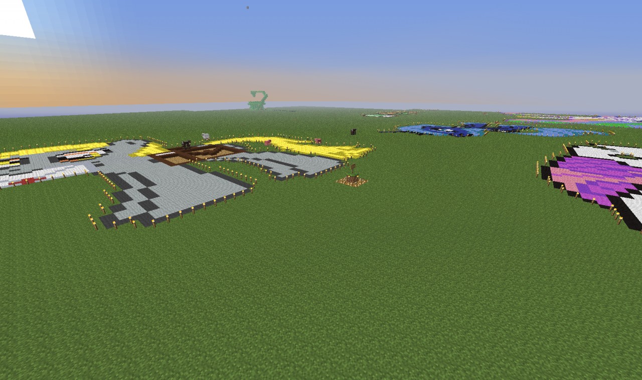 Huge Pixel Art World! 50 diamond special. Minecraft Map