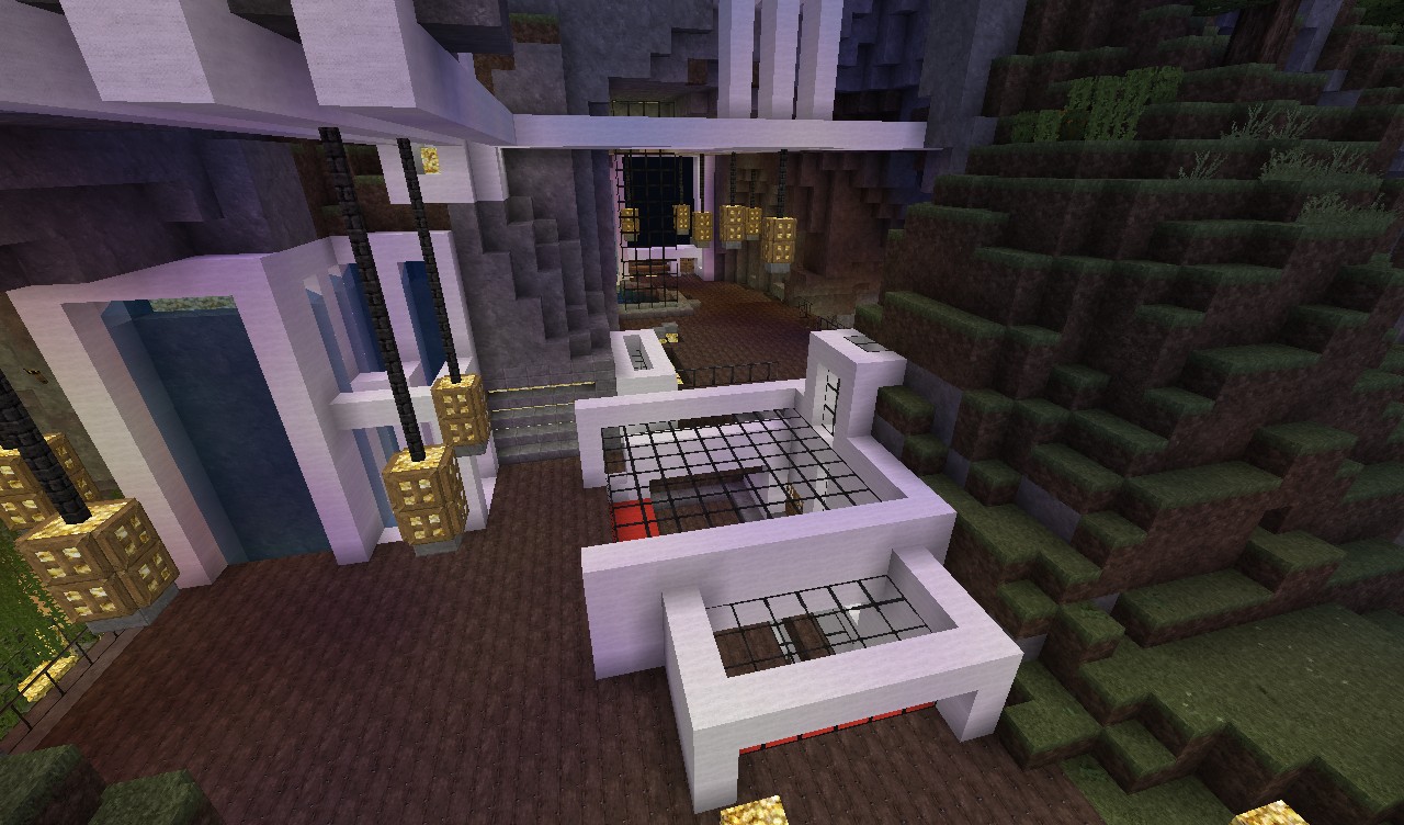 Hanging Extensive Modern House Minecraft Map