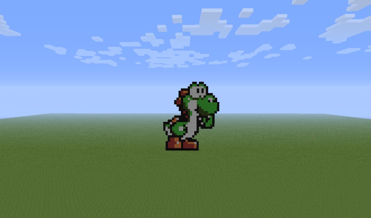 Yoshi Pixel Art Minecraft Map