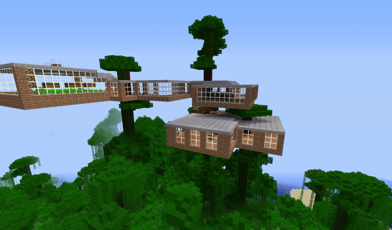 zwei baumhäuser Minecraft Map